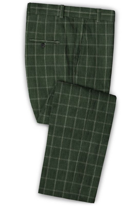 Luxury Green Two Piece Men Suit | Men Linen Prom Evening Suit ...