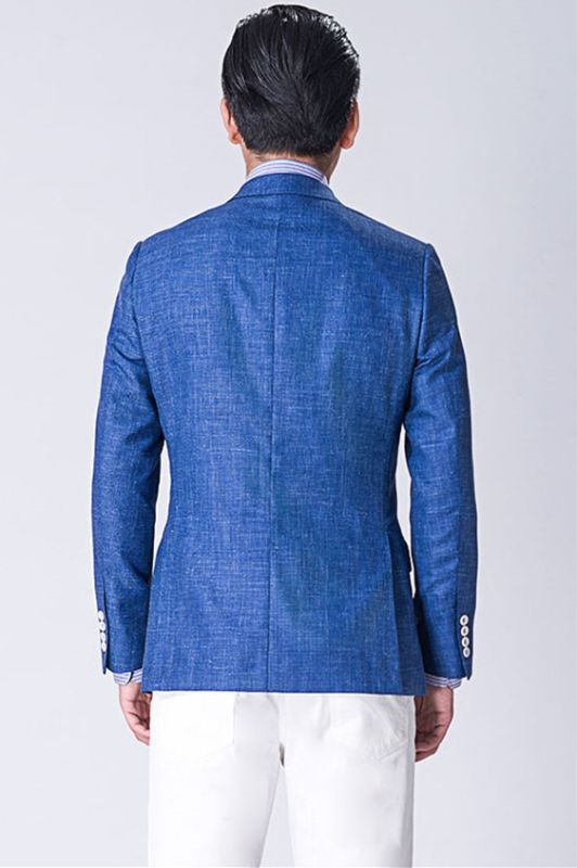 Blue Blend Blazer | Two-Button Formal Business Jacket | Bradymensuit